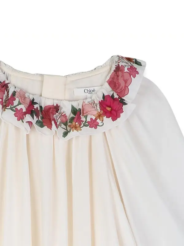 Chloé Floral-print Ruffled Dress