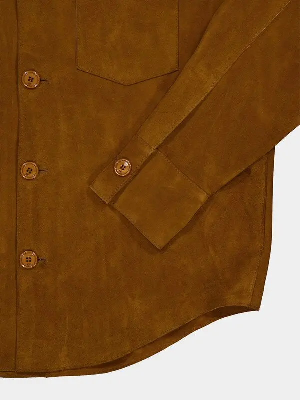 AMI Paris Buttoned Curved Hem Overshirt