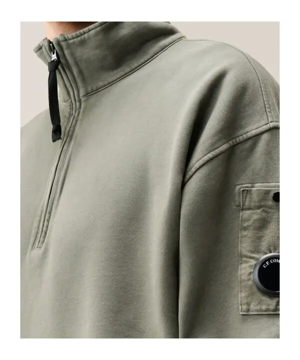 C.P. COMPANY Lens-detail Quarter-zip Sweatshirt