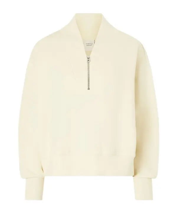 Varley Zip V-neck Cropped Sweatshirt
