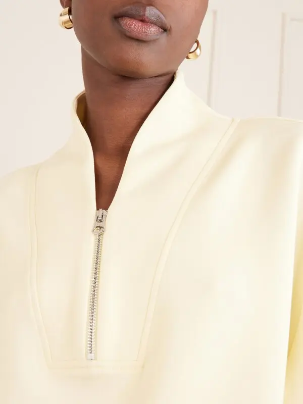 Varley Half Zip V-neck Cropped Sweatshirt