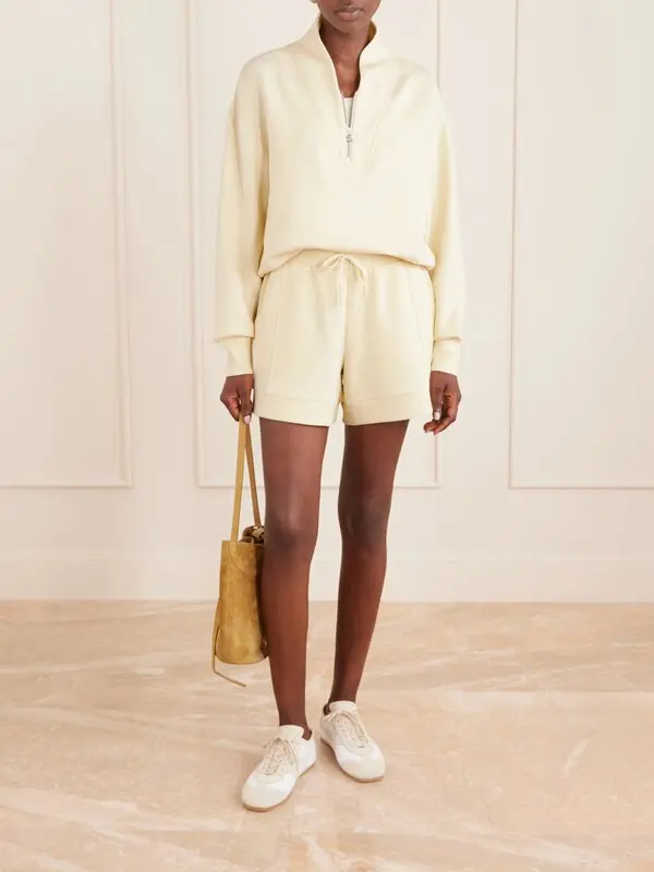 Varley Half Zip V-neck Cropped Sweatshirt
