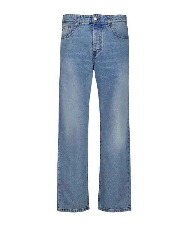 AMI Paris Logo Patch Straight-leg Jeans