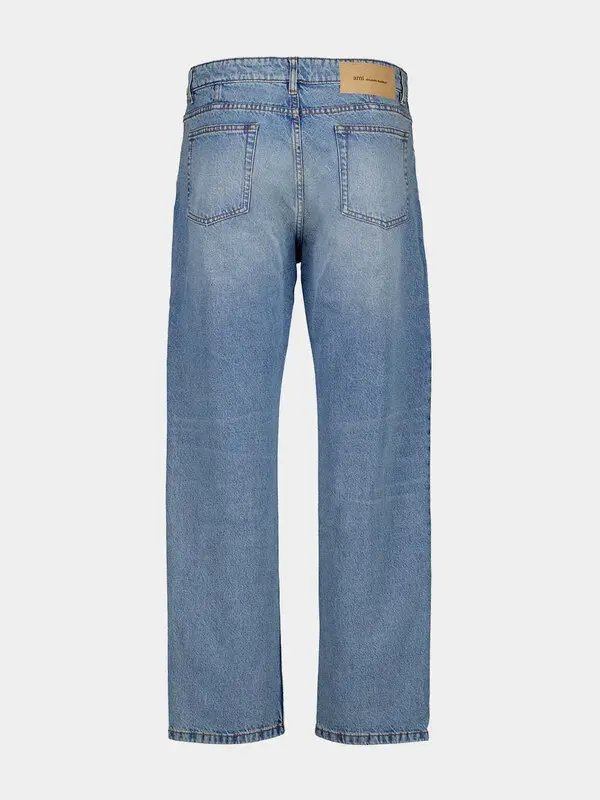 AMI Paris Logo Patch Straight-leg Jeans