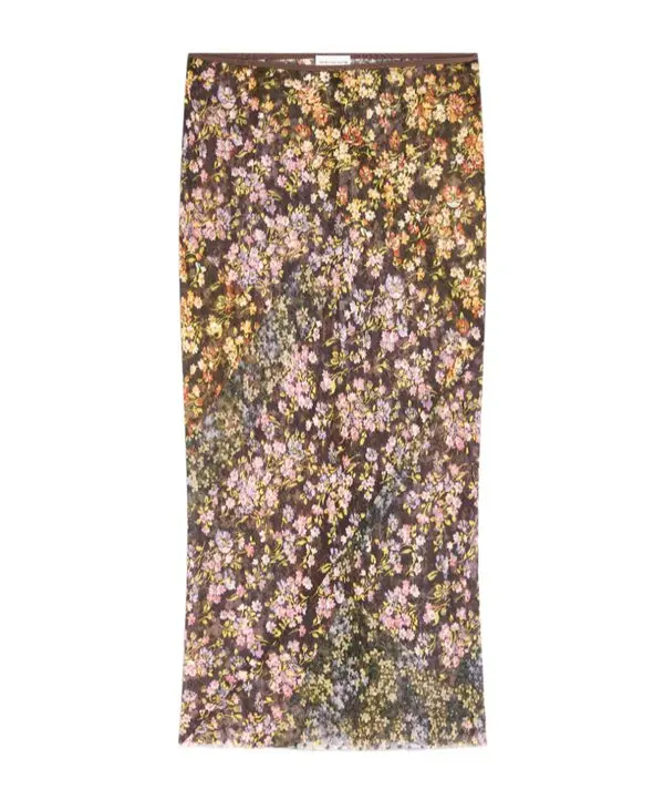 Dries Van Noten Jacquard Midi Skirt
