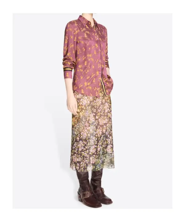 Dries Van Noten Jacquard Midi Skirt