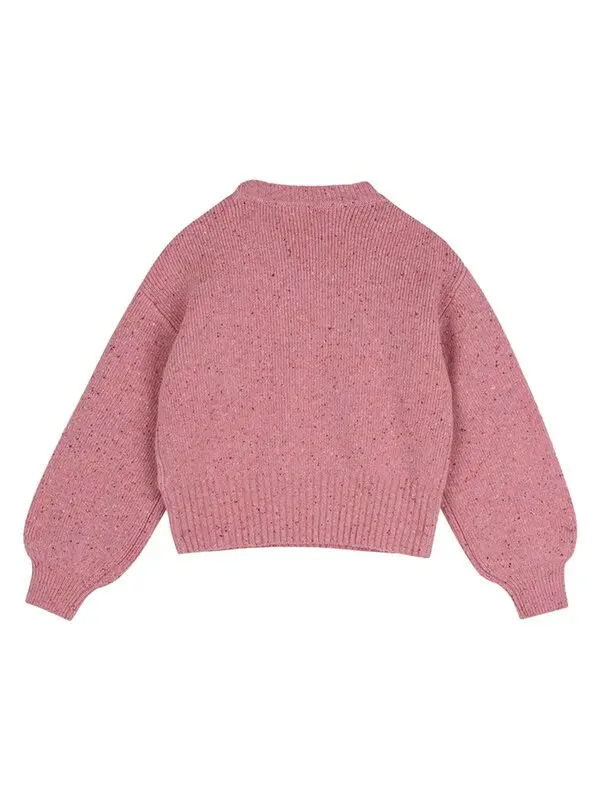 Chloé Button-detail Embroidered-logo Sweater