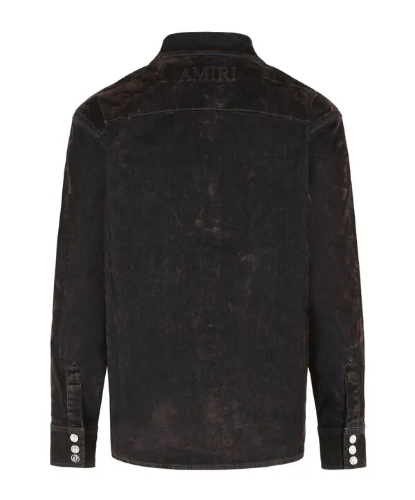 Amiri Flocked Denim Shirt