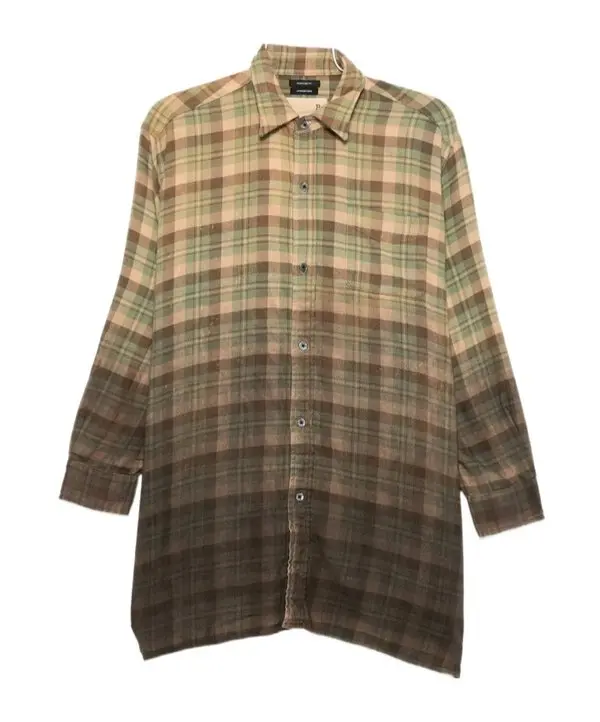 R13 Check-print Distressed-effect Shirt