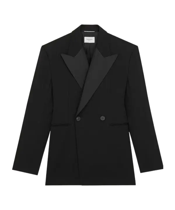 Saint Laurent Double-breasted Long-sleeved Jacket