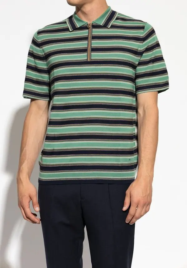 Paul Smith Half-zip Striped Polo Shirt