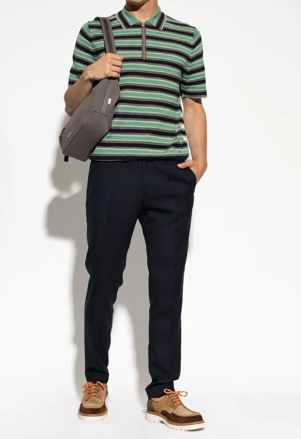 Paul Smith Half-zip Striped Polo Shirt