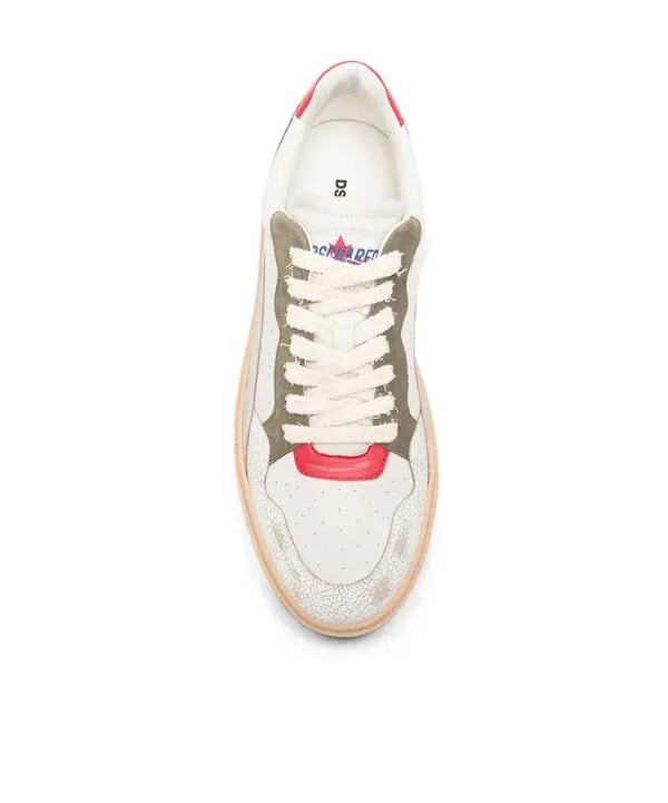 Dsquared2 Cracked-effect Panelled Sneakers