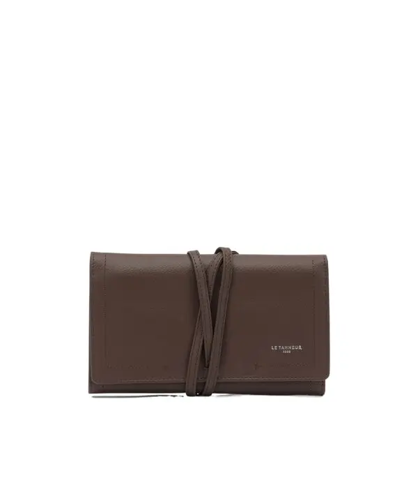 LE TANNEUR Wrap Jewelry Pouch - Brown