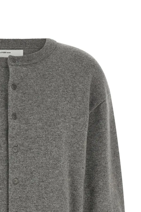 Extreme Cashmere Long-sleeve Button-front Cardigan - Gray