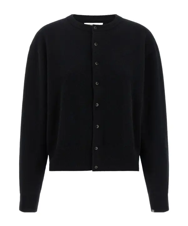 Extreme Cashmere Long-sleeve Button-front Cardigan - Black