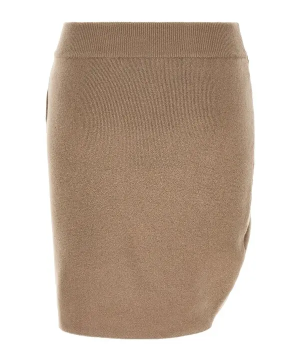 Giuseppe Di Morabito Ruched Embellished Ribbed Skirt