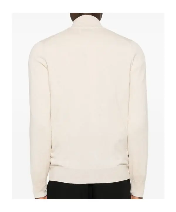 Brunello Cucinelli High Neck Zip-up Knitwear - White