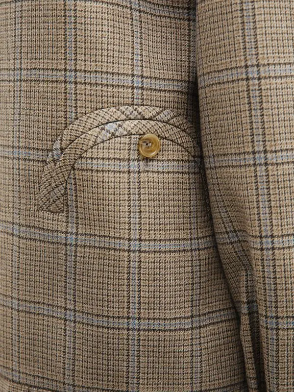 BLAZÉ MILANO Saona Chausie Check-pattern Jacket - Light Brown