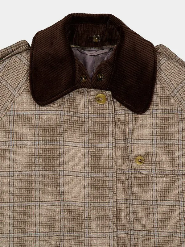 BLAZÉ MILANO Saona Chausie Check-pattern Jacket - Light Brown