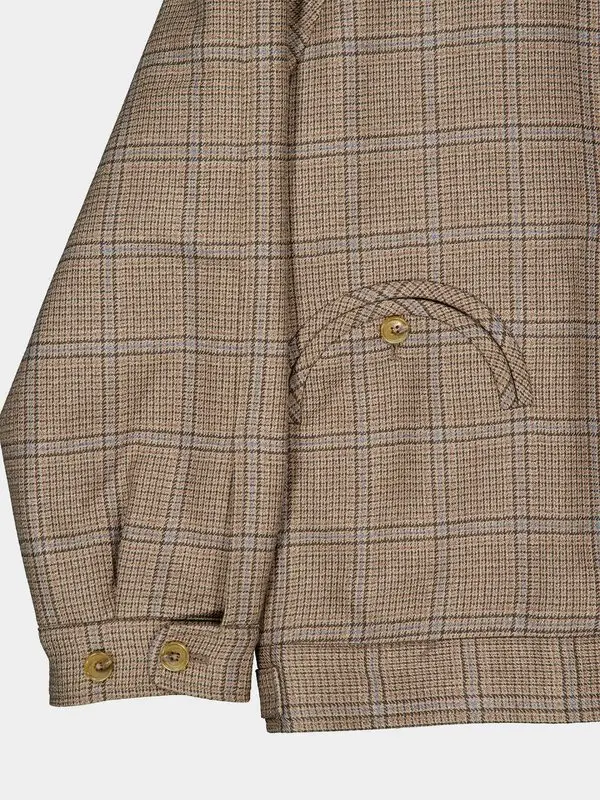 BLAZÉ MILANO Saona Chausie Check-pattern Jacket - Light Brown