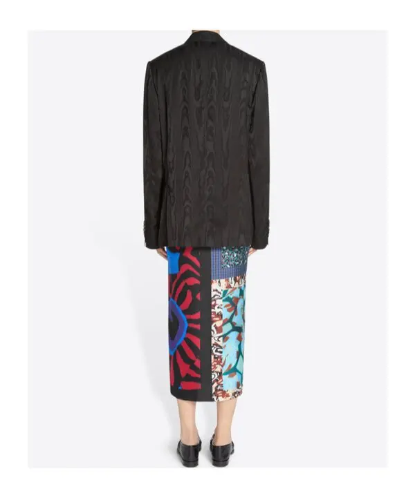 Dries Van Noten Double Breasted Moiré Blazer
