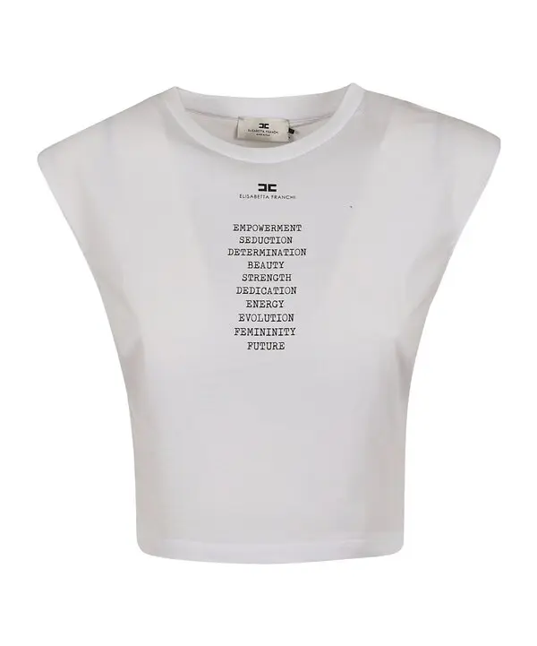 Elisabetta Franchi Sleeveless Round Neck T-shirt