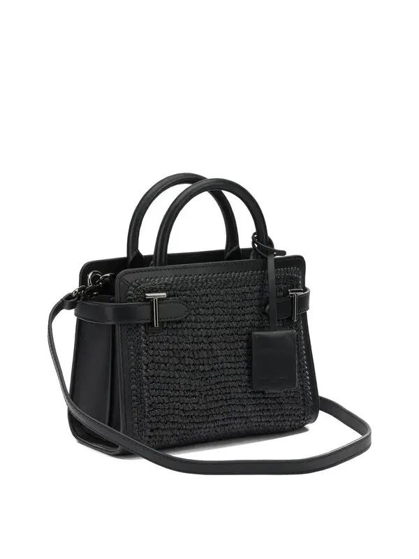 LE TANNEUR Woven Panel Tote Bag
