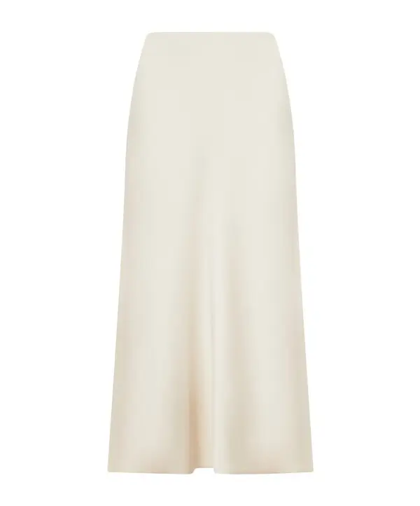 Brunello Cucinelli Pencil Draped Midi Skirt