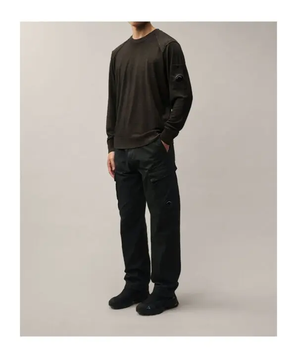 C.P. COMPANY Merino Wool Re-colour Lens Crewneck Sweater