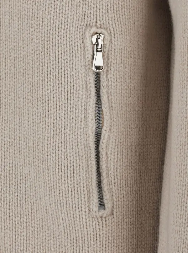 KANGRA High-neck Zip-up Cardigan