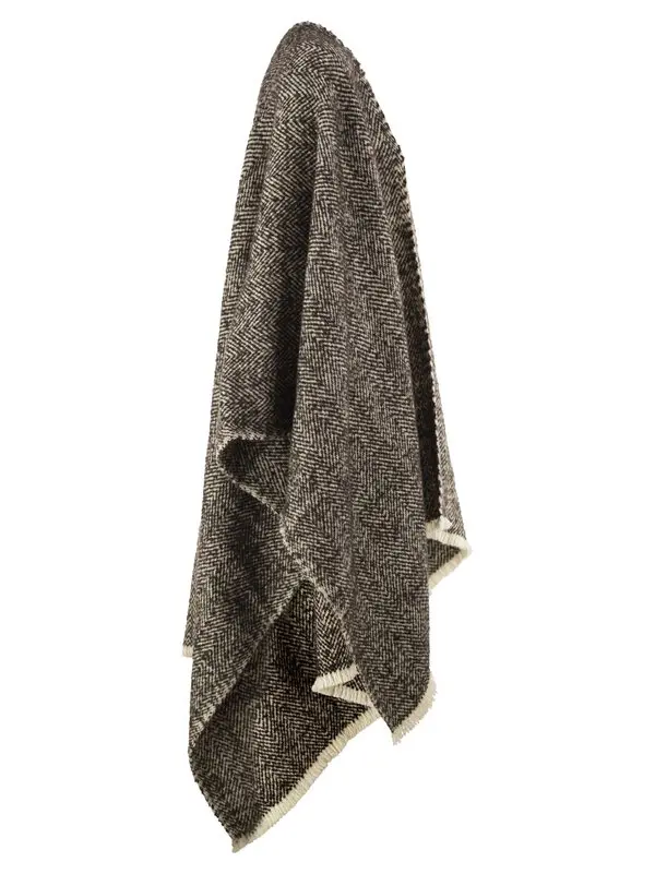 Brunello Cucinelli Herringbone Oversized Cape