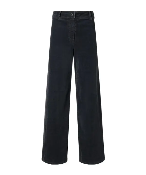 NILI LOTAN High-waisted Wide-leg Corduroy Trousers - No