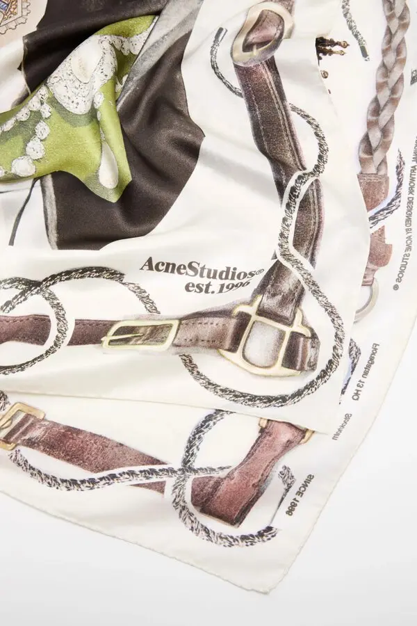 Acne Studios Horse-print Silk Scarf