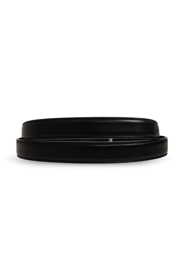Saint Laurent Logo Plaque Buckled Belt