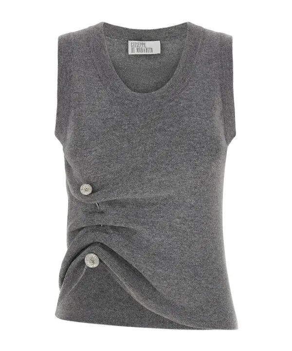Giuseppe Di Morabito Crystal-embellished Draped Top