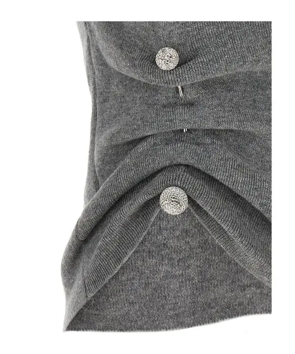 Giuseppe Di Morabito Crystal-embellished Draped Top