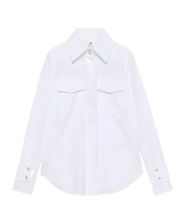 Elisabetta Franchi Logo-button Flap-pocket Shirt