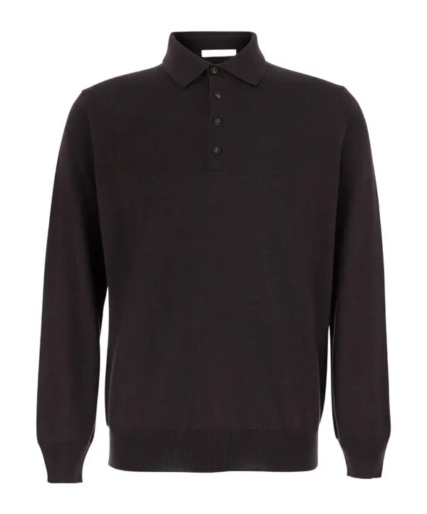KANGRA Long-sleeve Polo-collar Sweater