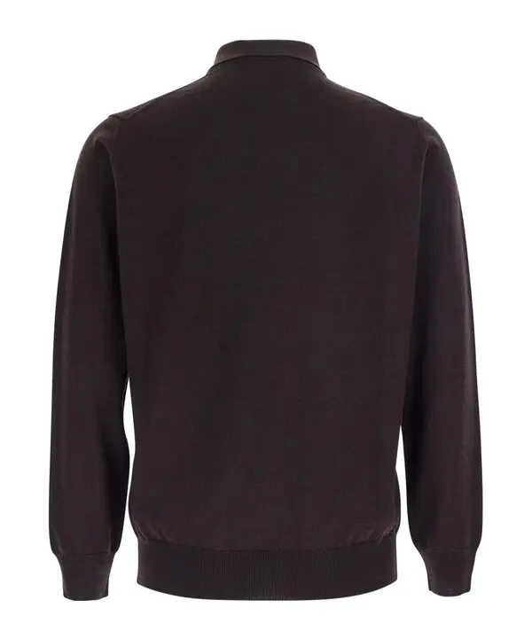 KANGRA Long-sleeve Polo-collar Sweater