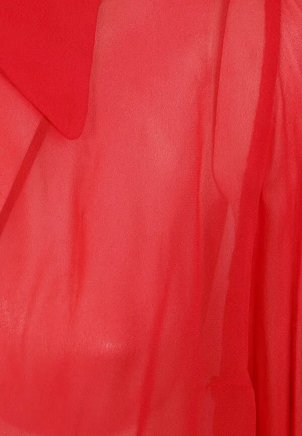 Elisabetta Franchi Sheer Chain Detail Shirt - Red