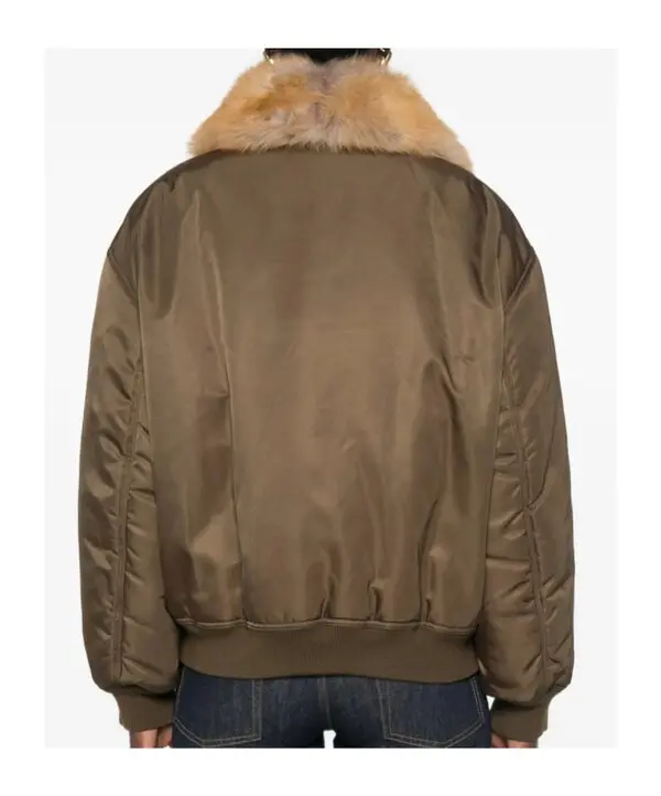 Saint Laurent Zip-up Long-sleeved Coat