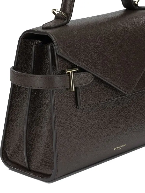 LE TANNEUR Structured Top Handle Shoulder Bag