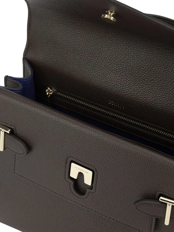 LE TANNEUR Structured Top Handle Shoulder Bag
