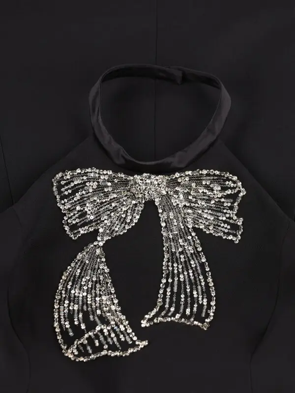 Valentino Garavani Bow Embellished Halterneck Dress