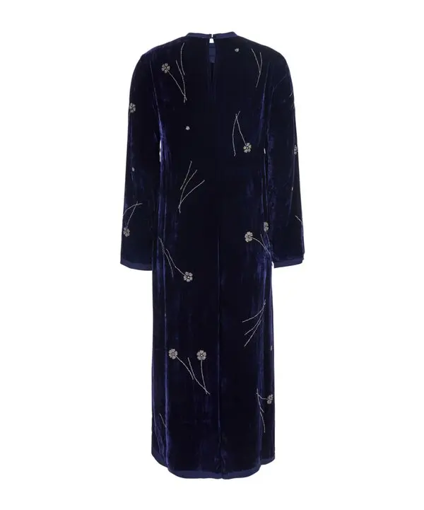 FORTE_FORTE Long Dress With 'flaurs D'orient' Embroidery