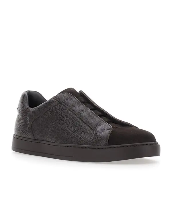 DOUCAL'S Spencer Slip-on Round Toe Sneakers - Brown