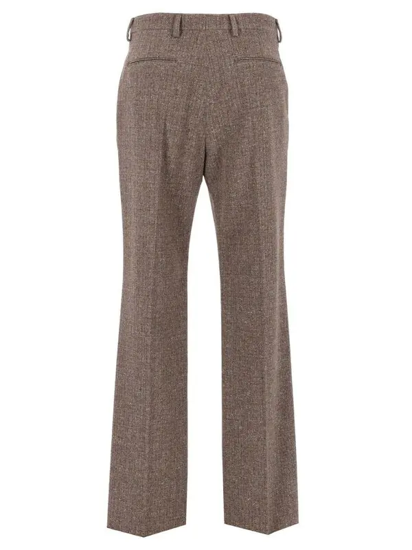Valentino Garavani Pleated Straight Leg Pants
