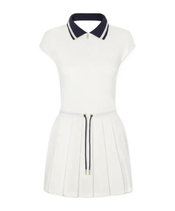 Varley Pleated Pointelle-jersey Dress