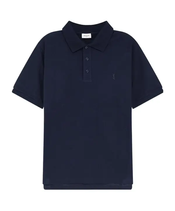 Saint Laurent Collared Short-sleeved Polo Shirt